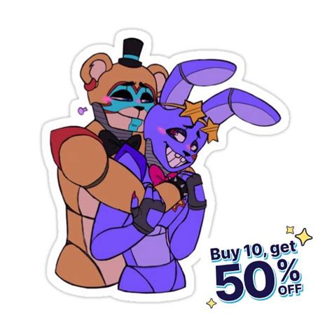 Fronnie Fnaf Freddy And Bonnie Sticker For Sale By Teetales21