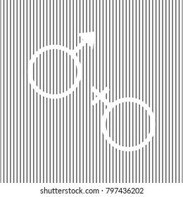 Sex Symbol Sign Vector White Icon Stock Vector Royalty Free