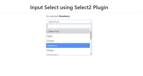 input select using select2 plugin free source code and tutorials