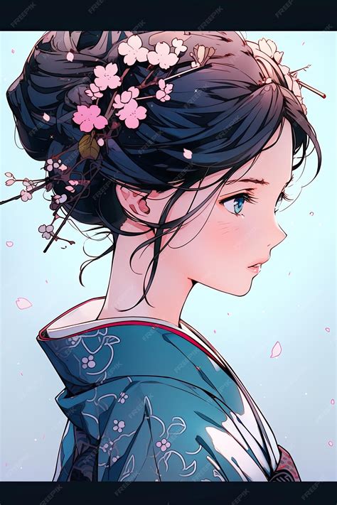 La Linda Chica Del Anime Kawai Foto Premium
