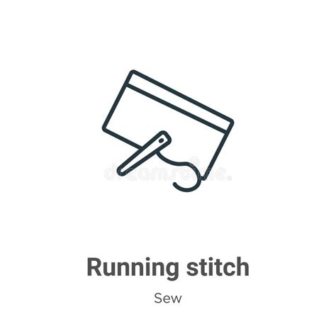 Running Stitch Outline Vector Icon Thin Line Black Running Stitch Icon Flat Vector Simple Running Stitch Outline Vector Icon Thin Line Black Running Stitch Icon Flat Vector Simple