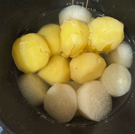 大根とじゃがいもの出汁煮and鶏ももの照り焼き はなはな