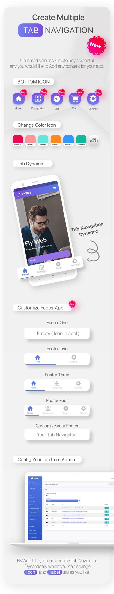 تطبيق Flyweb For Web To App Convertor Flutter Admin Panel V201 كامل مع لوحة التحكم