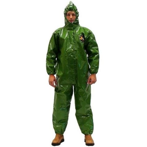 Kappler Zytron Protection Z400 Hazmat Chemical Coverall Hood Size Smmd