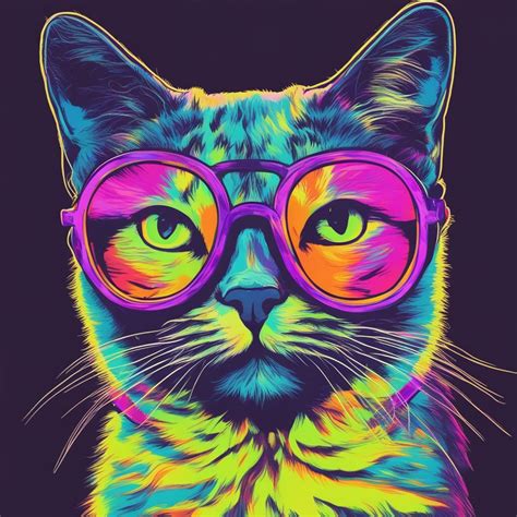 Tripping Cats With Glasses Png Art Files For Laser And 3d Engraving