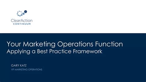 Applying Marketing Operations Best Practice Framework Ppt Applying Marketing Operations Best Practice Framework Ppt