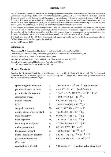 Mathematical Formula Handbook 1 Pdf