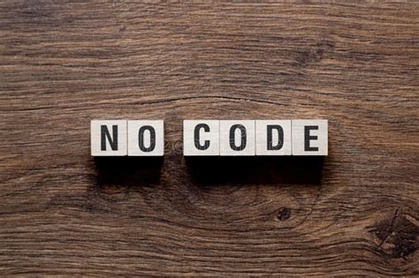 No Code Word Concept On Building Blocks Text Stock Image Image Of