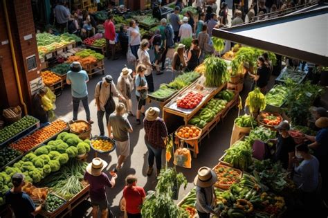 Mercado De Agricultores Que Celebra Los Productos Locales Y Sostenibles