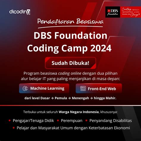 Beasiswa Coding Gratis Raih Keahlian Coding Bersama Dbs Foundation