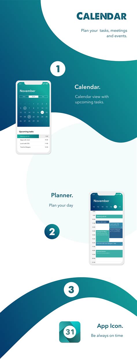 Calendar Mobile App Ui On Behance