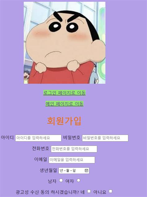 html 간단한 로그인 페이지 회원가입 페이지 만들기