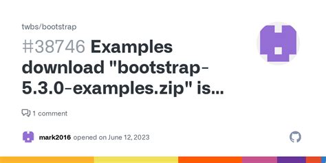 examples download bootstrap 5 3 0 examples zip is missing file for