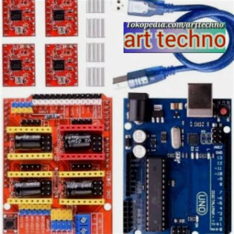 Jual Arduino Uno R U Cnc Shield Dan A Driver Sku At Kota Depok Robota Corner