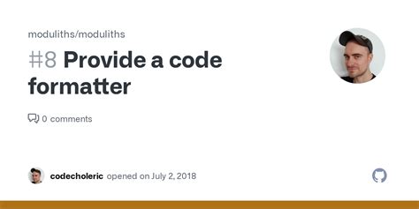 provide a code formatter · issue 8 · moduliths moduliths · github