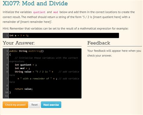 Solved X1077 Mod And Divide Initialize The Variables