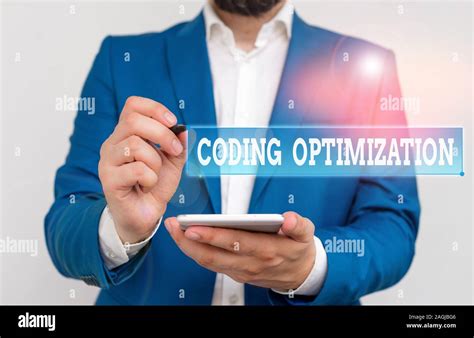 Writing Note Showing Coding Optimization Business Concept For Method Of Code Modification To