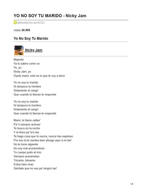 Yo No Soy Tu Marido Nicky Jam Pdf