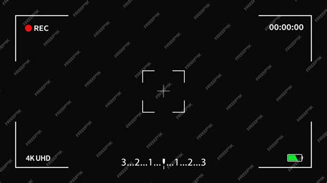 비디오 레코더 디지털 디스플레이 인터페이스의 카메라 프레임 뷰 파인더 화면 카메라 뷰 파인더 녹음 프리미엄 벡터