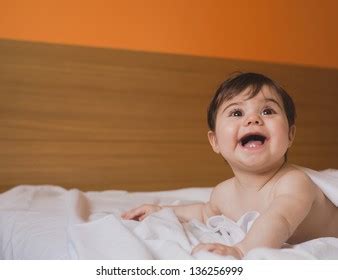 Naked Sweet Baby Looking Away On Stock Photo Shutterstock