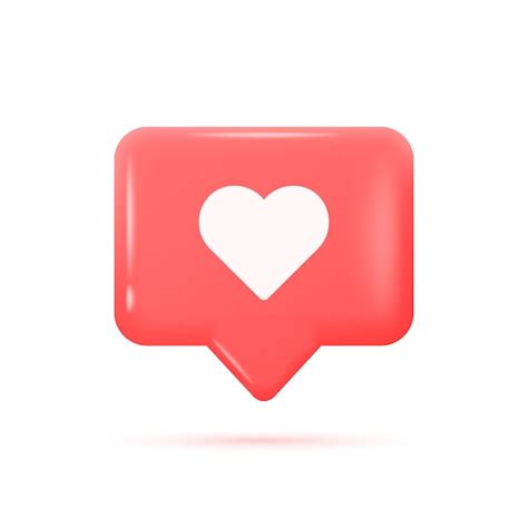 Ícone de notificação 3d brilhante como ícone para redes sociais ou