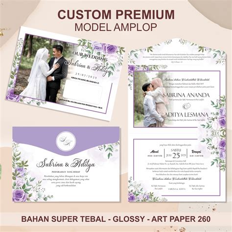 Jual Undangan Pernikahan Foto Undangan Foto Custom Desain Undangan
