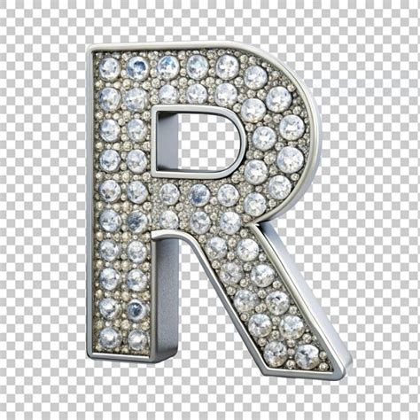Premium Psd Diamond Alphabet Letter R On Transparent Background