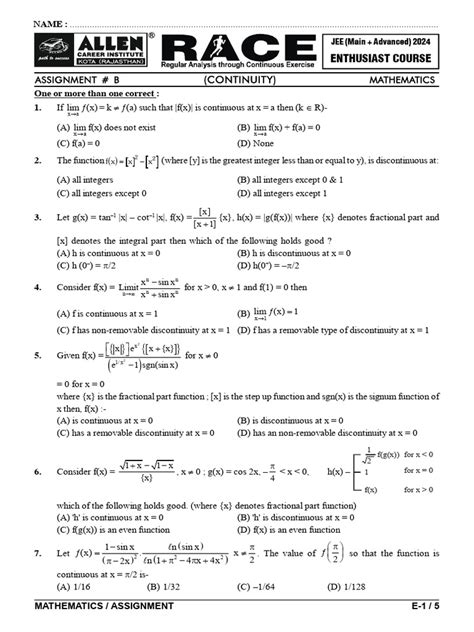 continuity pdf function mathematics algebra
