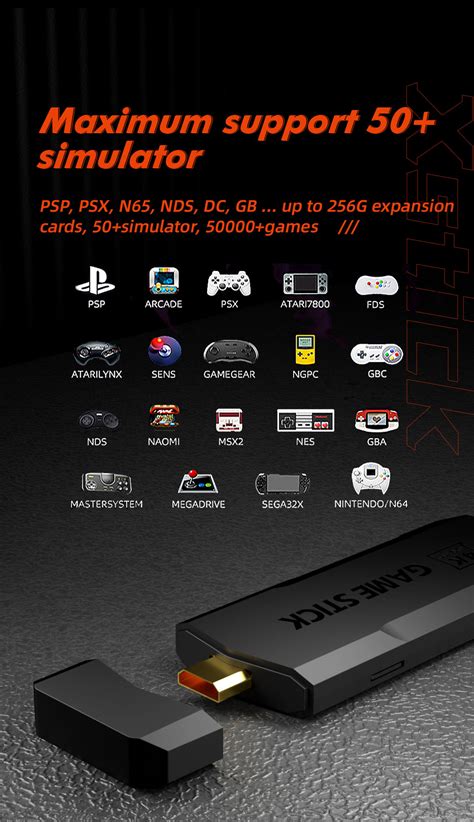 Promotion Console de jeu pour téléviseur Ampown GD K fps HDMI avec sortie à faible