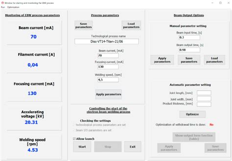 Main Window Of The Prototype Control Software Download Scientific