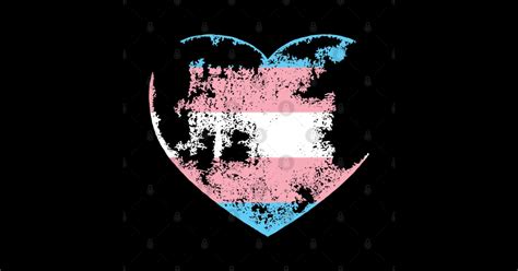 Transgender Heart Distressed Transgender Sticker Teepublic