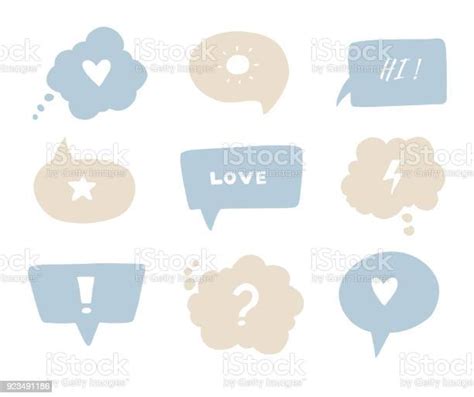 손으로 그린 벡터 일러스트 레이 션 연설 거품의 설정 하 고 다른 요소를 낙서 스케치 스타일에서 디자인 요소입니다 비즈니스 그래픽 카드 블로그 인쇄 및 더 많은 대 한 완벽