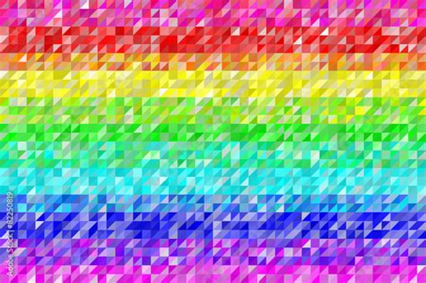 Rainbow Triangles Pattern Seamless Background Eps8 Vector Stock Vector