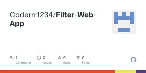 Github Coderrr1234filter Web App