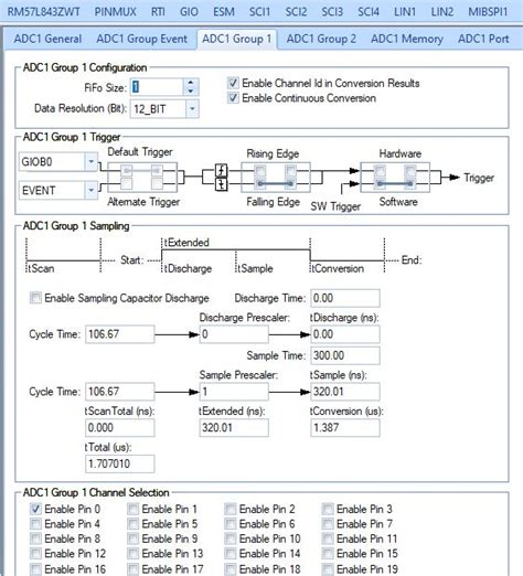 Launchxl2 Rm57l Adc Output Coming In Groups Of 16 Points Arm Based