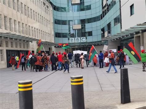 Indigenous People Of Biafra Ipob Parading Biafran Flags In London