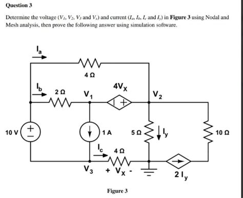 Solved Determine The Voltage Vl V V And Vx And Current Chegg