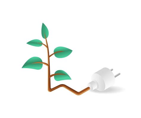Ilustração isométrica do conceito 3d plano de energia elétrica da