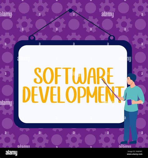 Hand Writing Sign Software Development Business Concept Software Is Created Using A Specific
