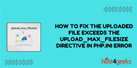 How To Fix The Uploaded File Exceeds The Uploadmaxfilesize Directive In I Error