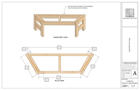 Hexagon Angled Bench Plans Etsy