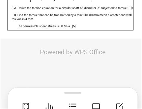 3a Derive The Torsion Equation For A Circular Shaft Of Diameter D S