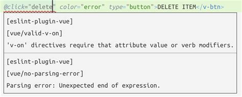 False Invalid V On Rule Eslint Issue Vuejs Eslint Plugin Vue GitHub