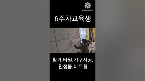 교육장교육후 현장실무시공교육으로 기술력 품품업 시킵니다 욕실리모델링학원 타일학원 Shorts Youtube