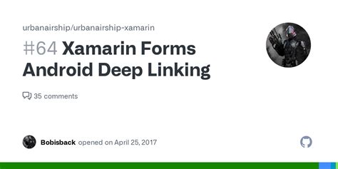 Xamarin Forms Android Deep Linking · Issue 64 · Urbanairship