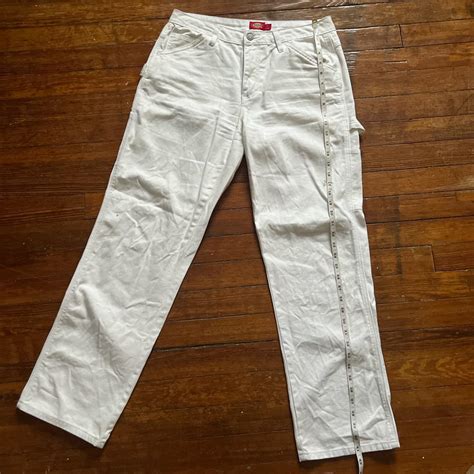 Dickies White Carpenter Pants Size 929 In Women Depop