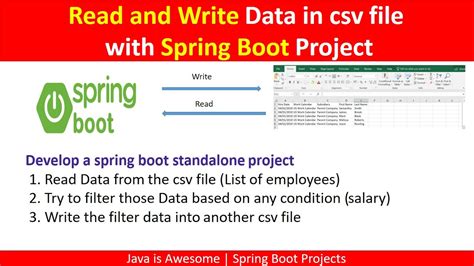 How To Read And Write From Csv File Using Spring Boot Youtube