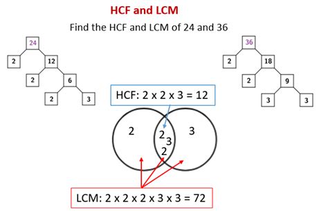 Lcm Using Prime Factorization And Venn Diagram Least Common