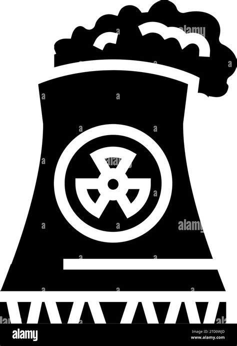 Cooling Tower Nuclear Energy Glyph Icon Vector Illustration Stock Vector Image And Art Alamy