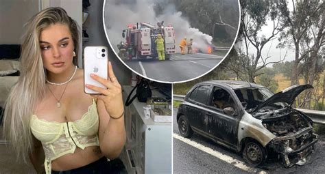 Womans Split Second Decision Before Car Explodes Into Flames